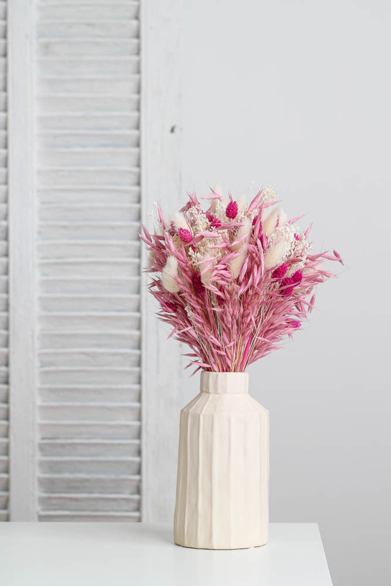 Pink Oat Wedding Bouquet, Real Dry Flowers, Gift for Her, Long Lasting ...