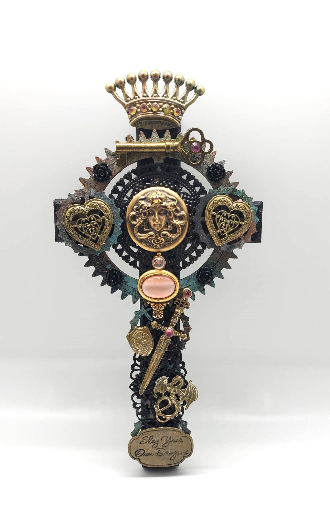 Steampunk Inspired Cross Steampunk Decor Unique Cross - Etsy