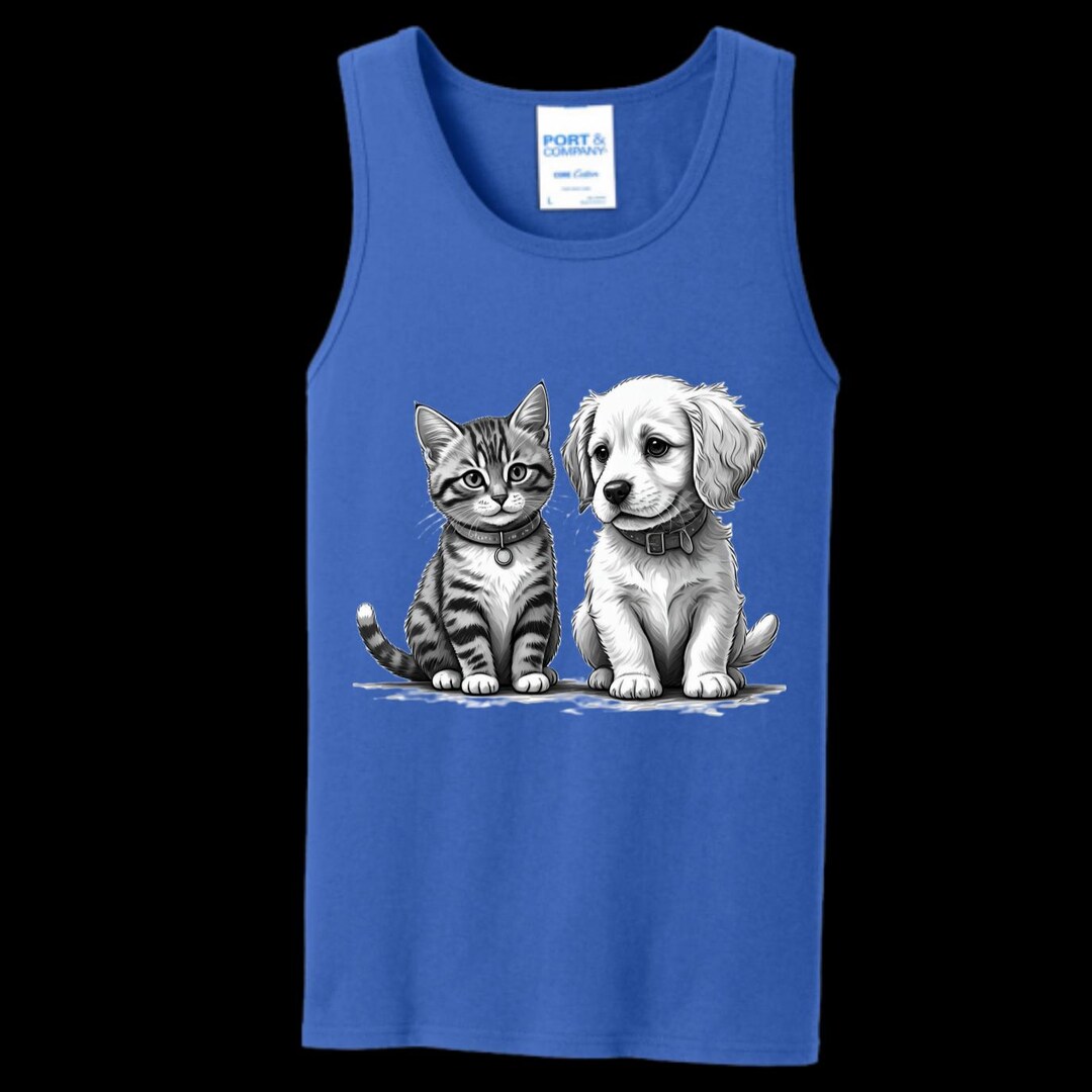 Men's Tank Top Puppy and Kitten - Etsy
