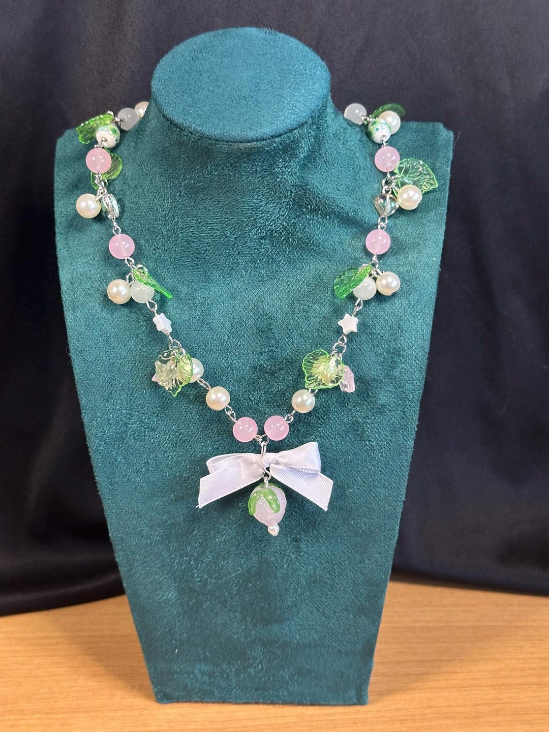 Enchanted Forest Fairy Choker Necklace With White Bow | Anniversay ...