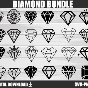 DIAMOND SVG, Diamond SVG Files, Diamond Vector, Cricut, Silhouette ...