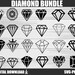 DIAMOND SVG, Diamond SVG Files, Diamond Vector, Cricut, Silhouette ...