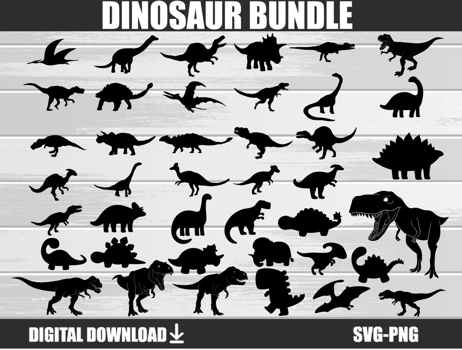Dinosaur Svg T-rex Svg Dinosaur Clipart Dino Svg Cute - Etsy