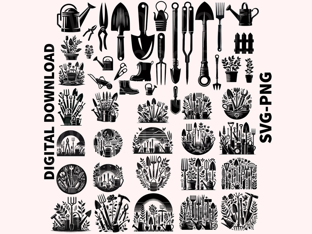 Garden Tools SVG Bundle , Svg Gardening, Gardening SVG , Tools SVG ...