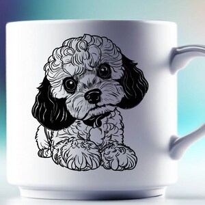 Cavapoo Svg, Peeking Cavapoo Dog SVG, Cavapoo Dog Head SVG, Cavapoo Dog ...