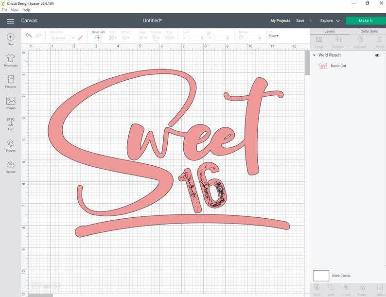 Sweet 16 Birthday SVG 16th Birthday Svg Dxf Eps Png Vector - Etsy