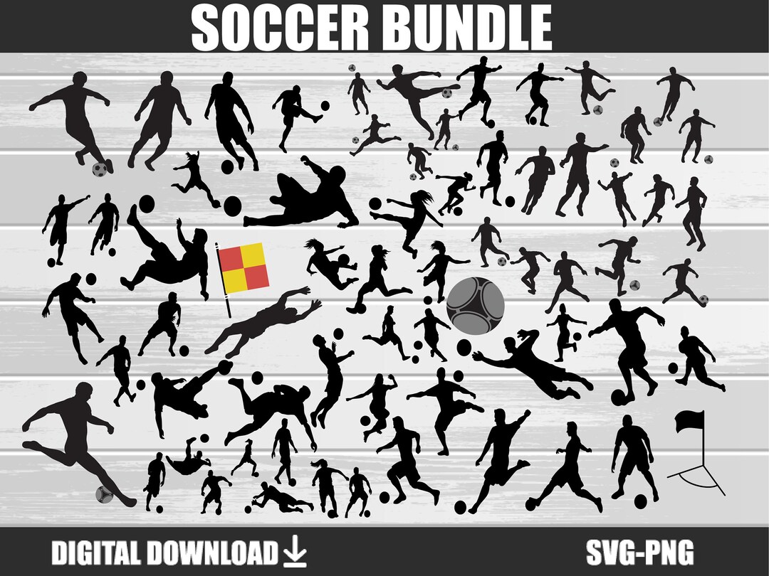 Soccer Svg Football Soccer Svg Soccer Silhouette Soccer - Etsy