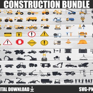 Construction SVG, Trucks Svg, Construction Worker Svg, Excavator Svg ...
