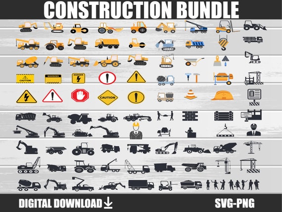 Construction SVG Trucks Svg Construction Worker Svg - Etsy