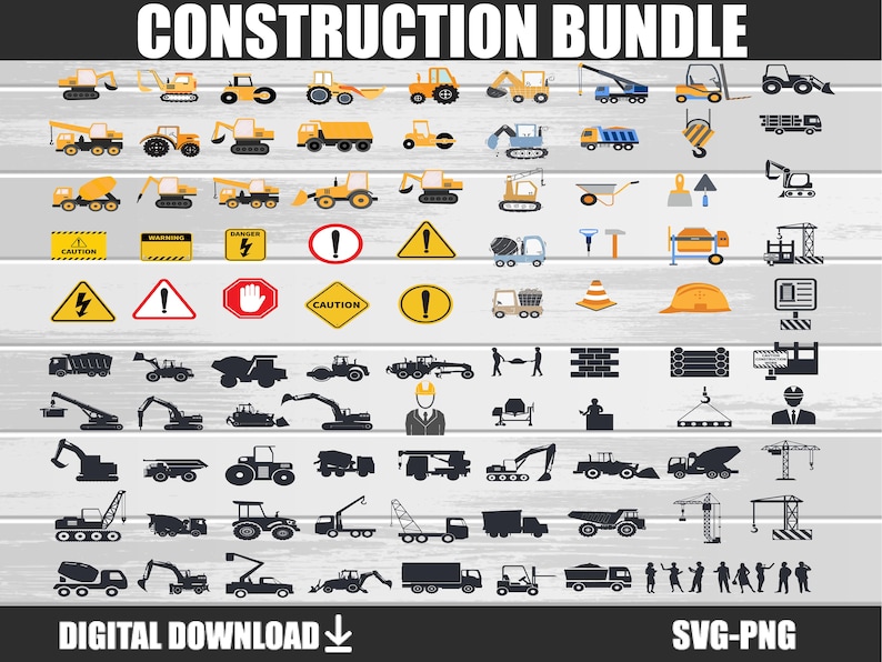 Construction SVG Trucks Svg Construction Worker Svg - Etsy