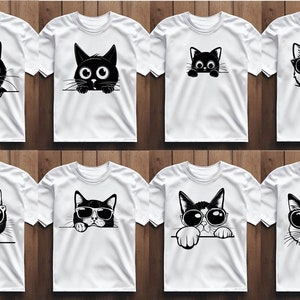 Peeking Cat Svg, Black Cat Svg, Cute Cat Svg, Kitten Svg, Kitty Svg ...