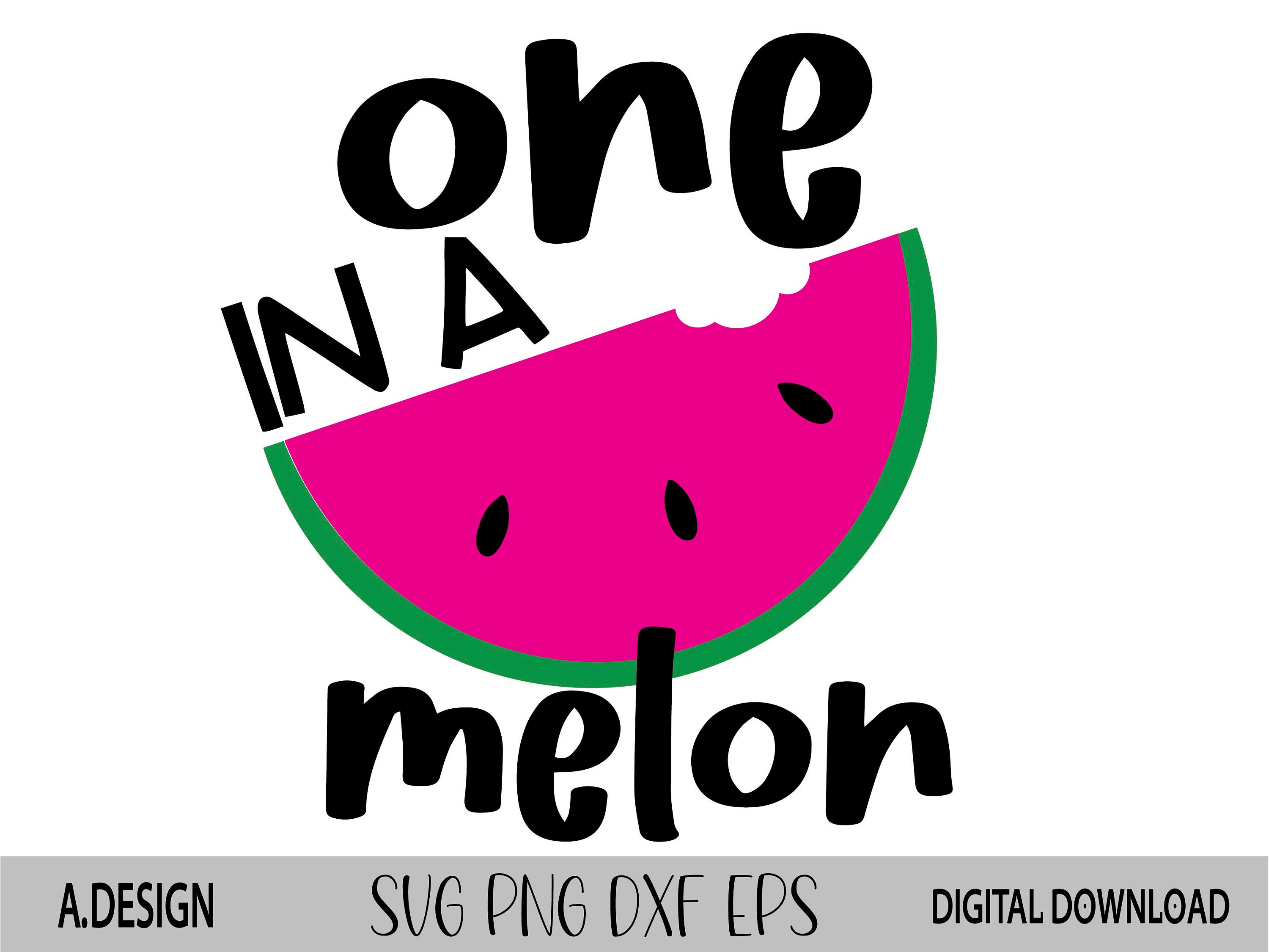 One in a Melon SVG Watermelon Svg Kids Summer Svg Summer - Etsy