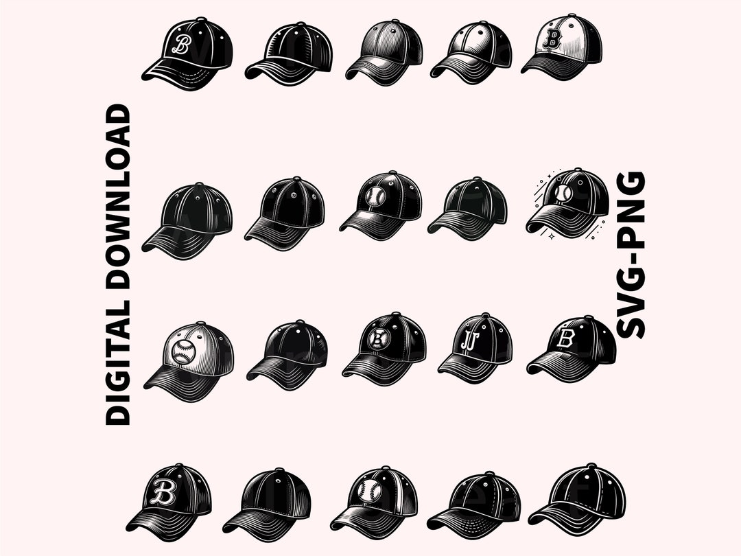 Baseball Cap SVG Bundle, Baseball Cap SVG, Baseball Cap Clipart, Cut ...