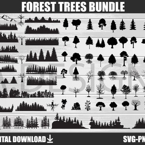 Forest Svg Bundle,tree Svg Bundle, Forest Svg Cut Files for Cricut ...
