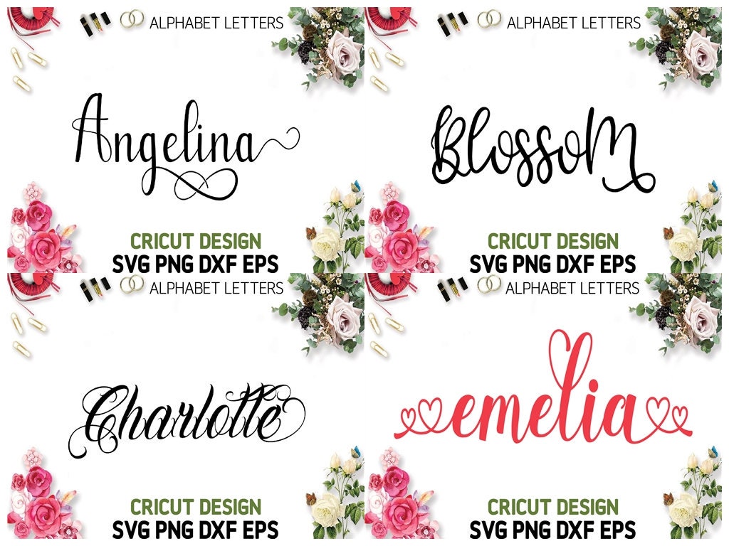 Cursive Fonts Svg Bundle Cursive Font For Cricut Cursive Font Svg Images