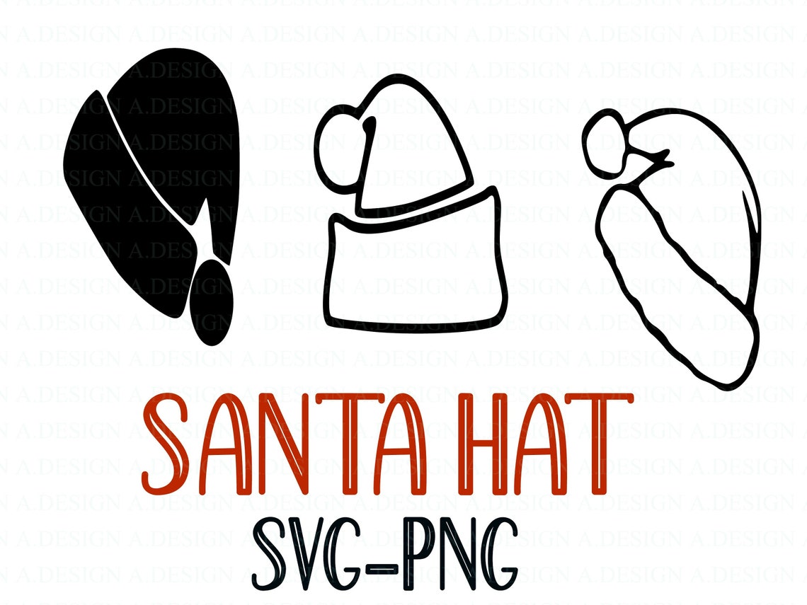 Santa Hat SVG Cutting File SVG PNG - Etsy