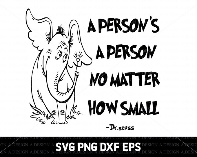Dr. Seuss A Person's a Person, No Matter How Small Vinyl Wall Decal - Etsy