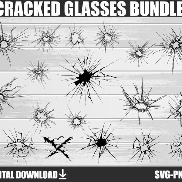 Cracked Glass Svg - Etsy