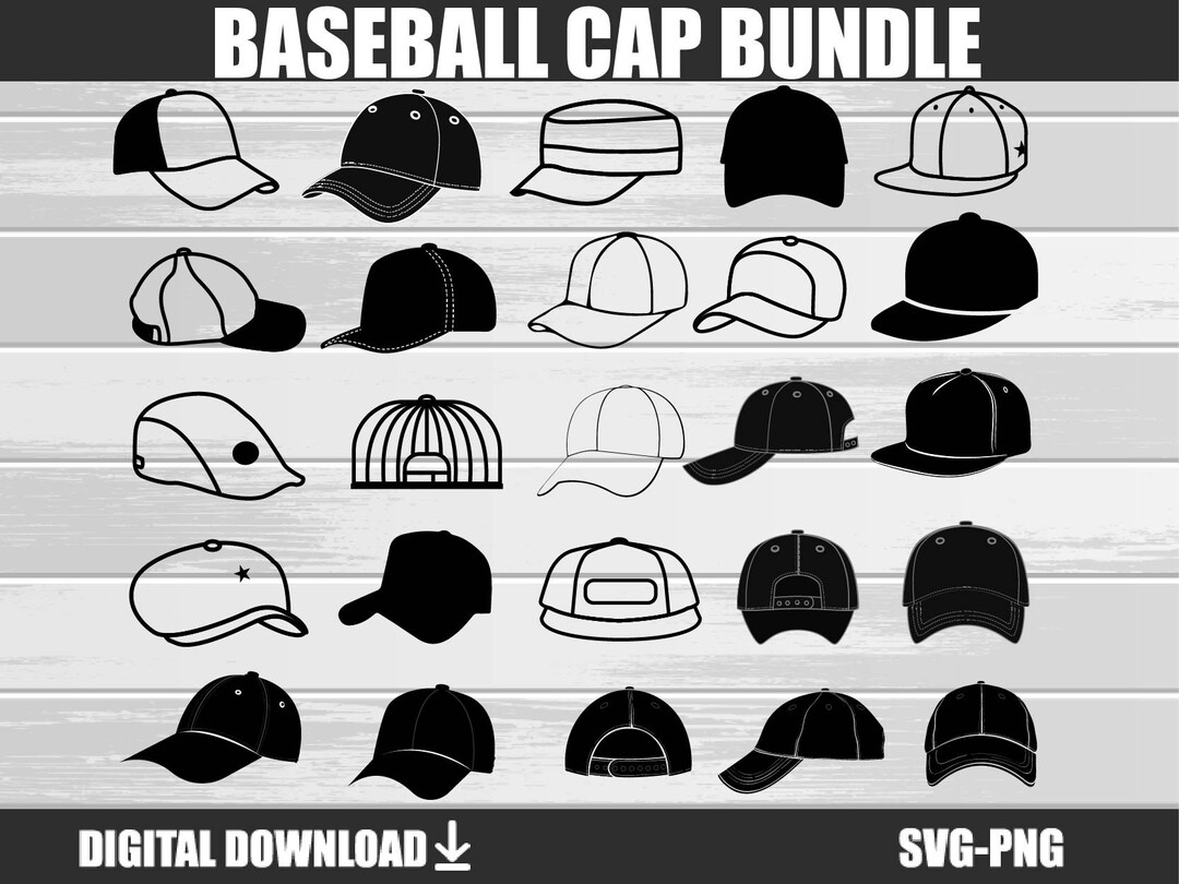 Baseball Cap SVG Bundle, Baseball Cap SVG, Baseball Cap Clipart, Cut ...