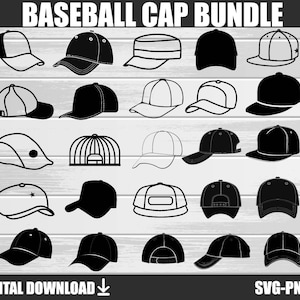 Baseball Cap SVG Bundle Baseball Cap SVG Baseball Cap - Etsy