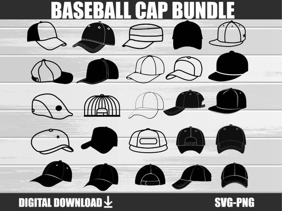 Baseball Cap SVG Bundle Baseball Cap SVG Baseball Cap - Etsy Finland