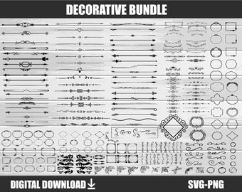 Decorative Elements SVG, Ornaments Svg, Flourishes SVG, Swirls SVG ...