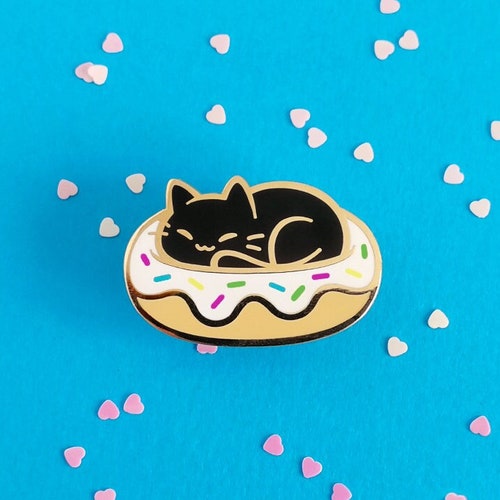 Cute Allergy Cat Hard Enamel Pin Cat Pin Brooch Nurse Badge - Etsy