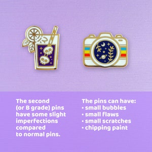 2 Hard Enamel Pins Second Sale B Grade Bundle - Etsy