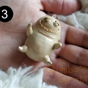 Handmade Polymer Clay Rock Monster Figurine: Fantasy Creature Sculpture ...