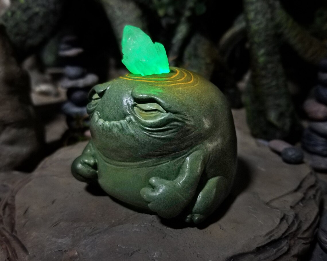Cute Rock Monster Guardian Magical Glowing Crystal Polymer | Etsy