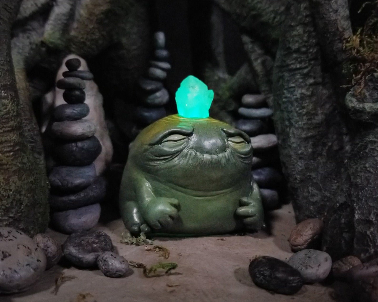 Cute Rock Monster Guardian Magical Glowing Crystal Polymer | Etsy