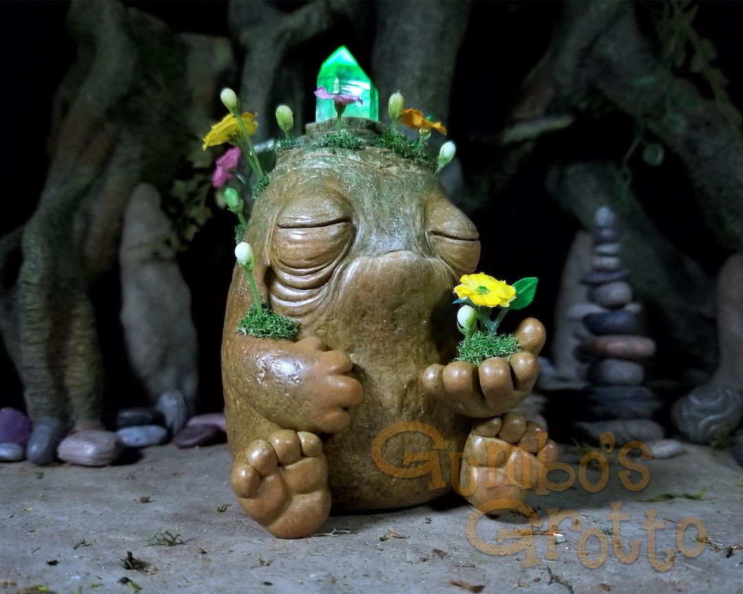 Handmade Rock Monster Figurine: Polymer Clay Forest Spirit Sculpture - Etsy