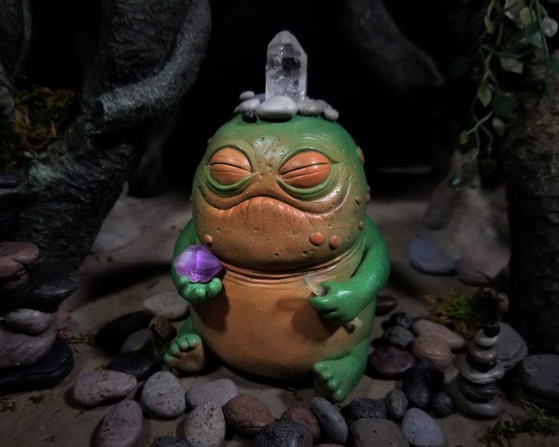 Cute Rock Monster Guardian Magical Glowing Crystal Polymer | Etsy