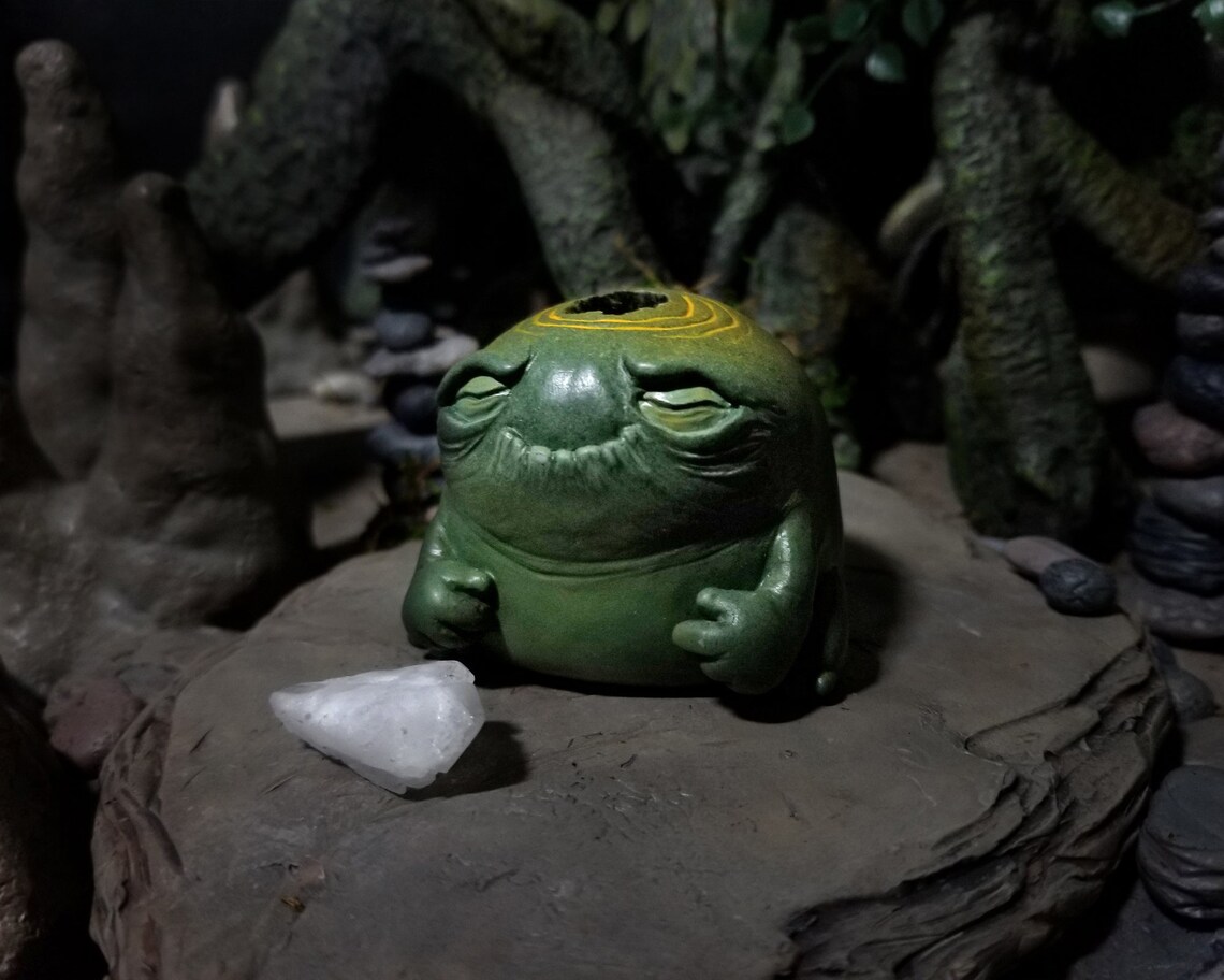 Cute Rock Monster Guardian Magical Glowing Crystal Polymer | Etsy