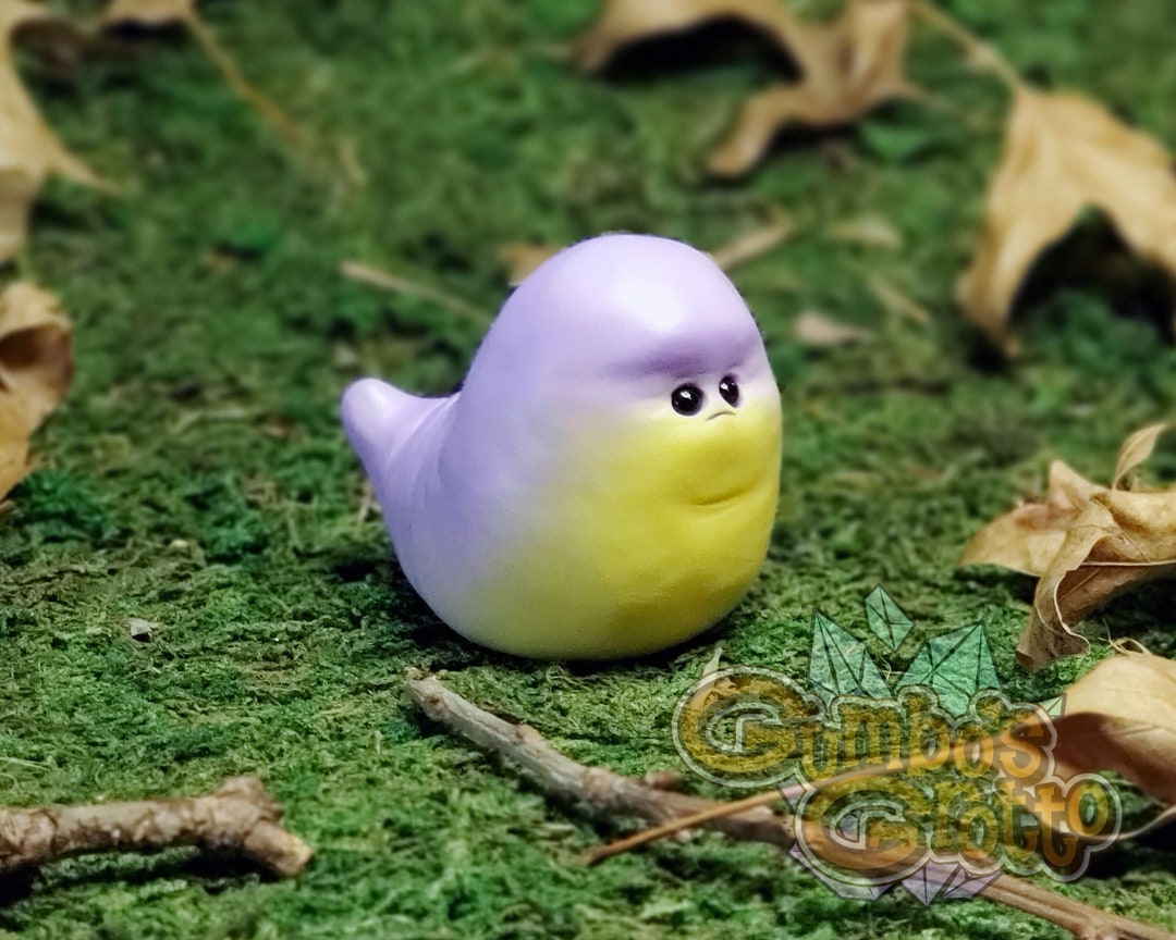 Purple Boop Grotto Worm Polymer Clay Fantasy Creature Magical Rock ...