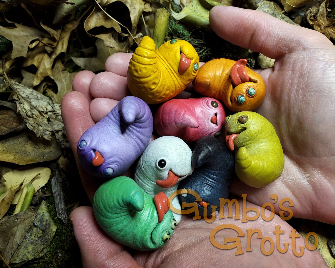 Handmade Creepy Grotto Worm Nug-lette - Polymer Clay Sculpture - Etsy