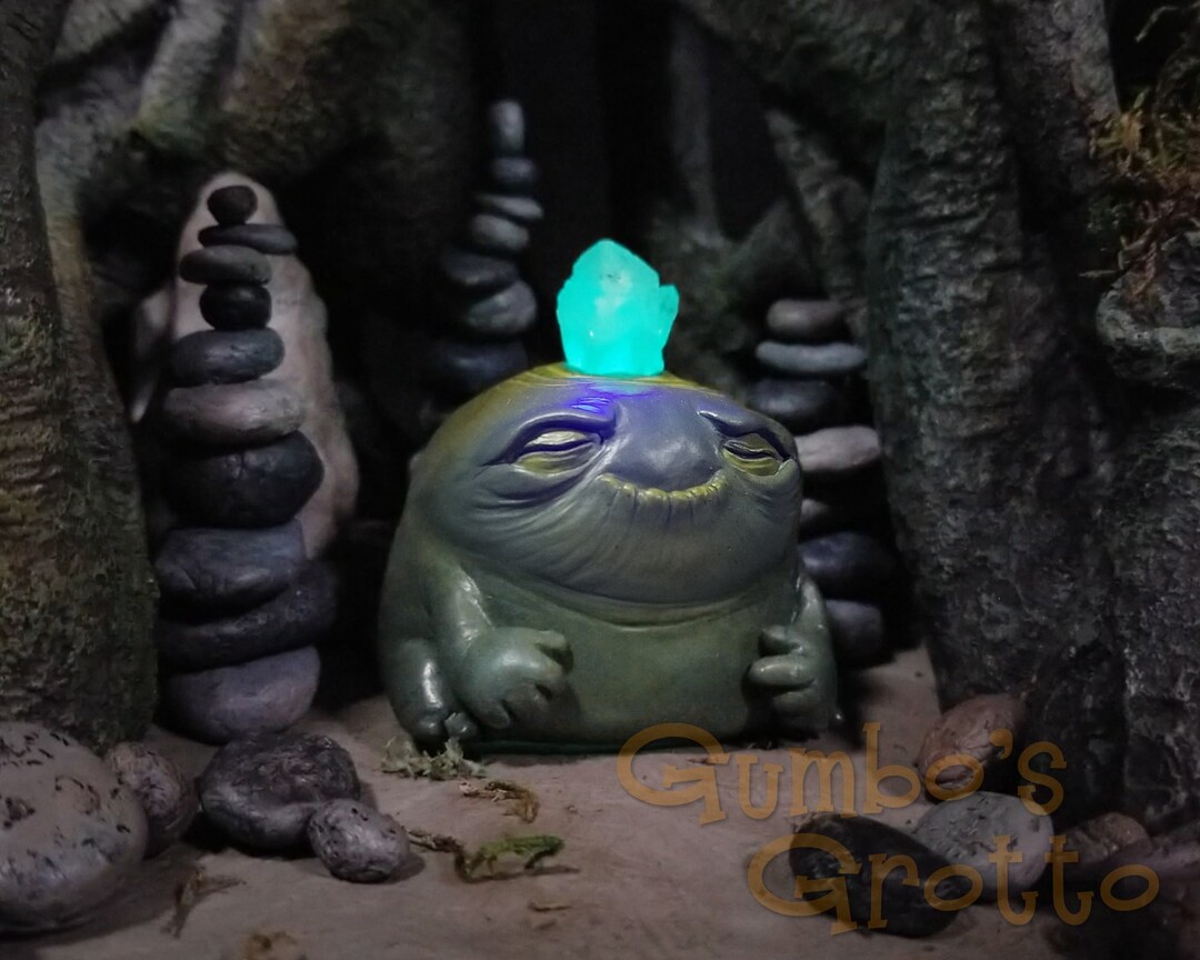 Cute Rock Monster Guardian Magical Glowing Crystal Polymer Clay Fantasy ...
