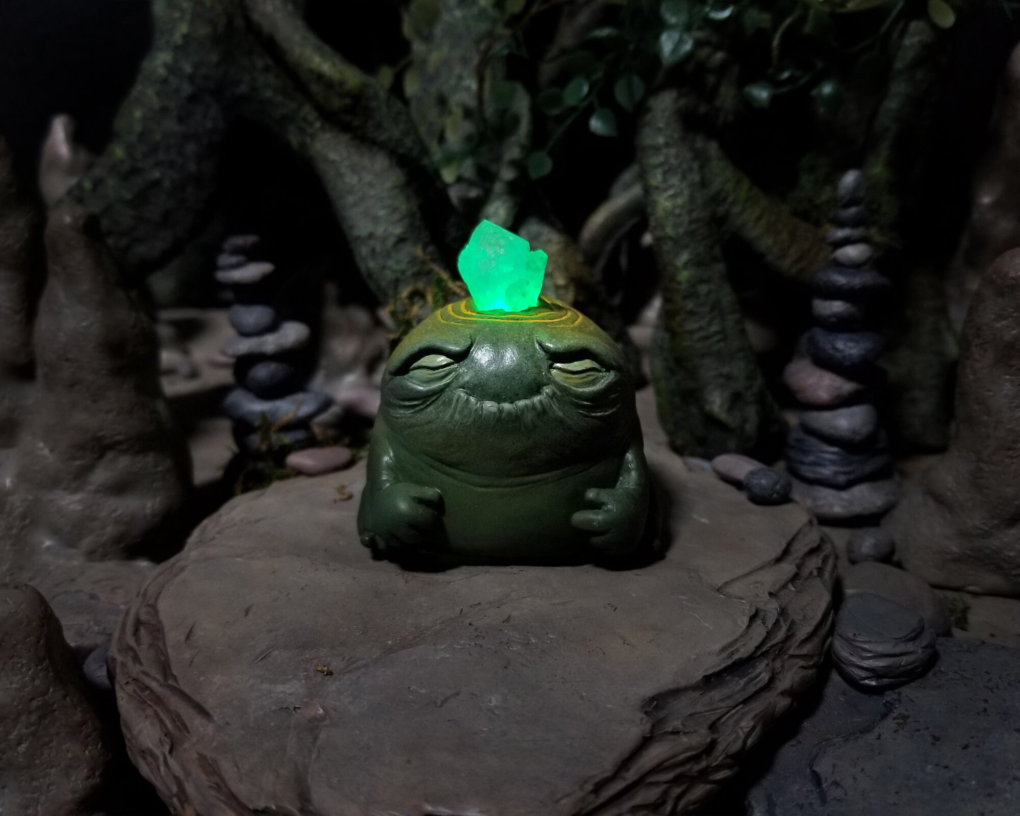 Cute Rock Monster Guardian Magical Glowing Crystal Polymer | Etsy