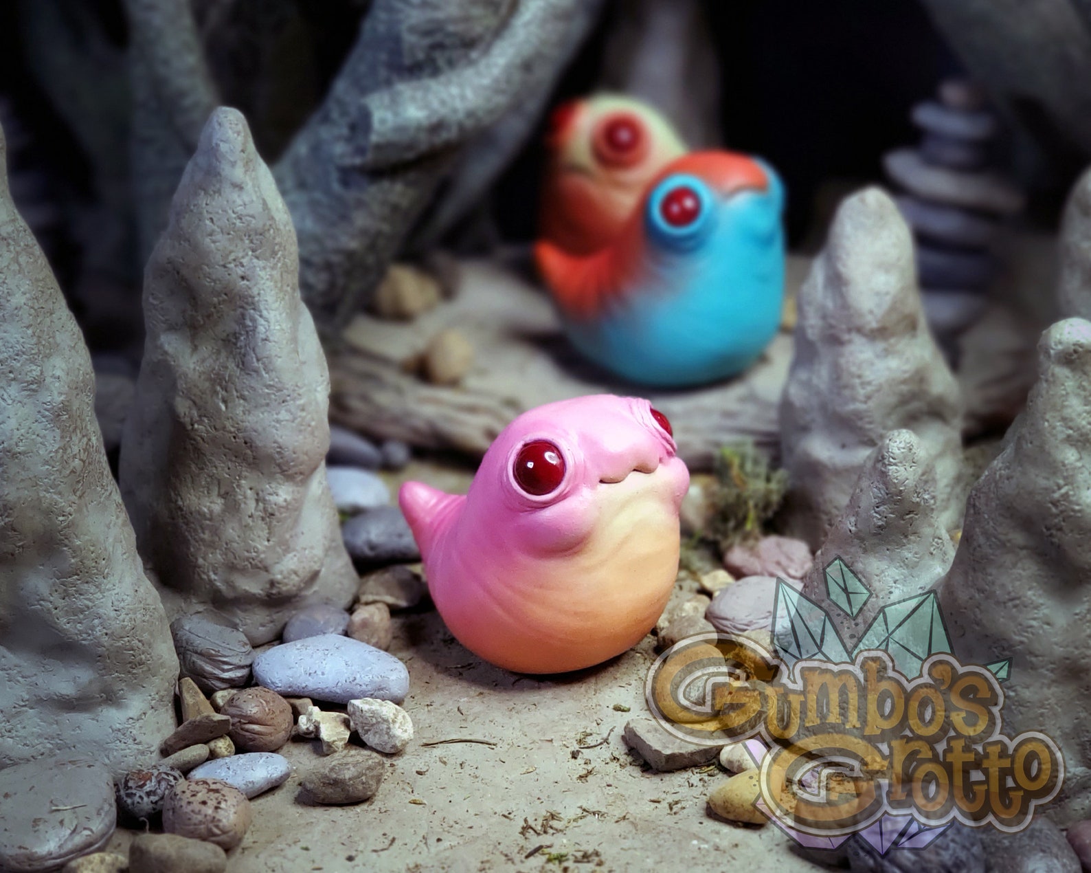 Handmade Polymer Clay Grotto Worm: Fantasy Desk Buddy - Etsy