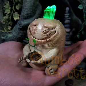 Nature Spirit Rock Monster Guardian Glowing Magical Crystal Polymer ...