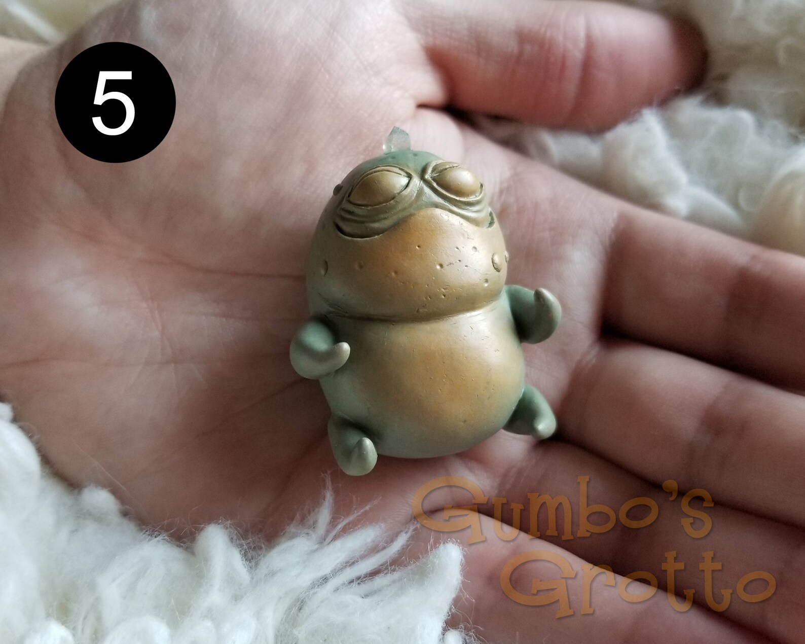 Handmade Polymer Clay Rock Monster Figurine: Fantasy Creature Sculpture ...