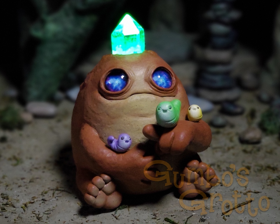 Rock Monster Wim Figurine: Handmade Polymer Clay Fantasy Creature - Etsy