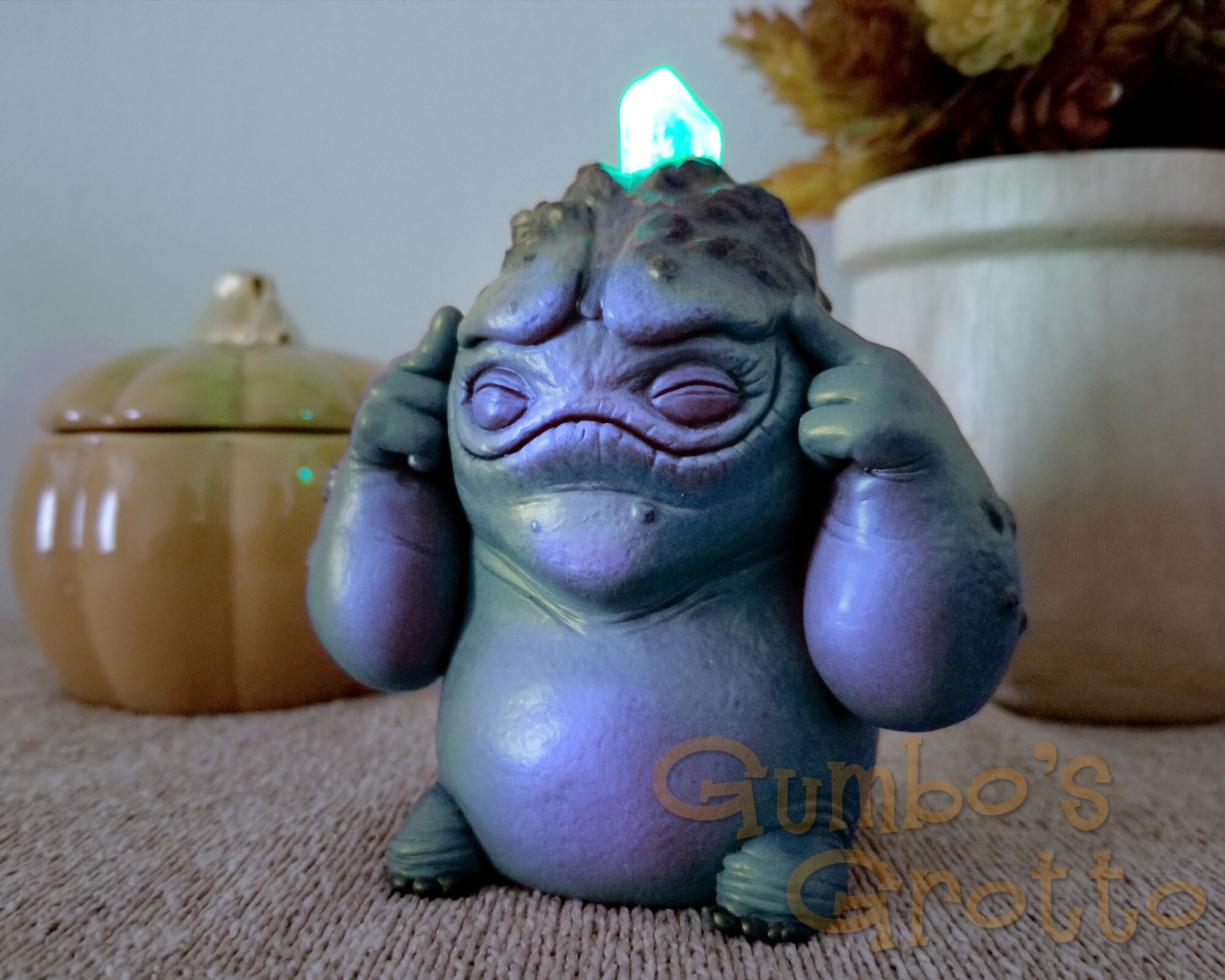 Meditation Rock Monster Magical Glowing Crystal Guardian | Etsy