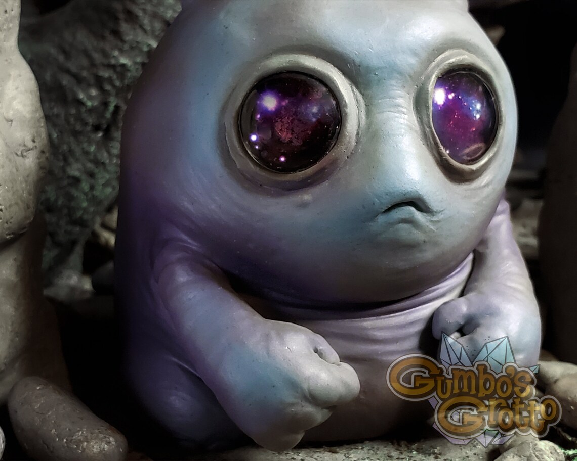 Celestial Rock Monster Figurine: Handmade Polymer Clay Fantasy Creature ...