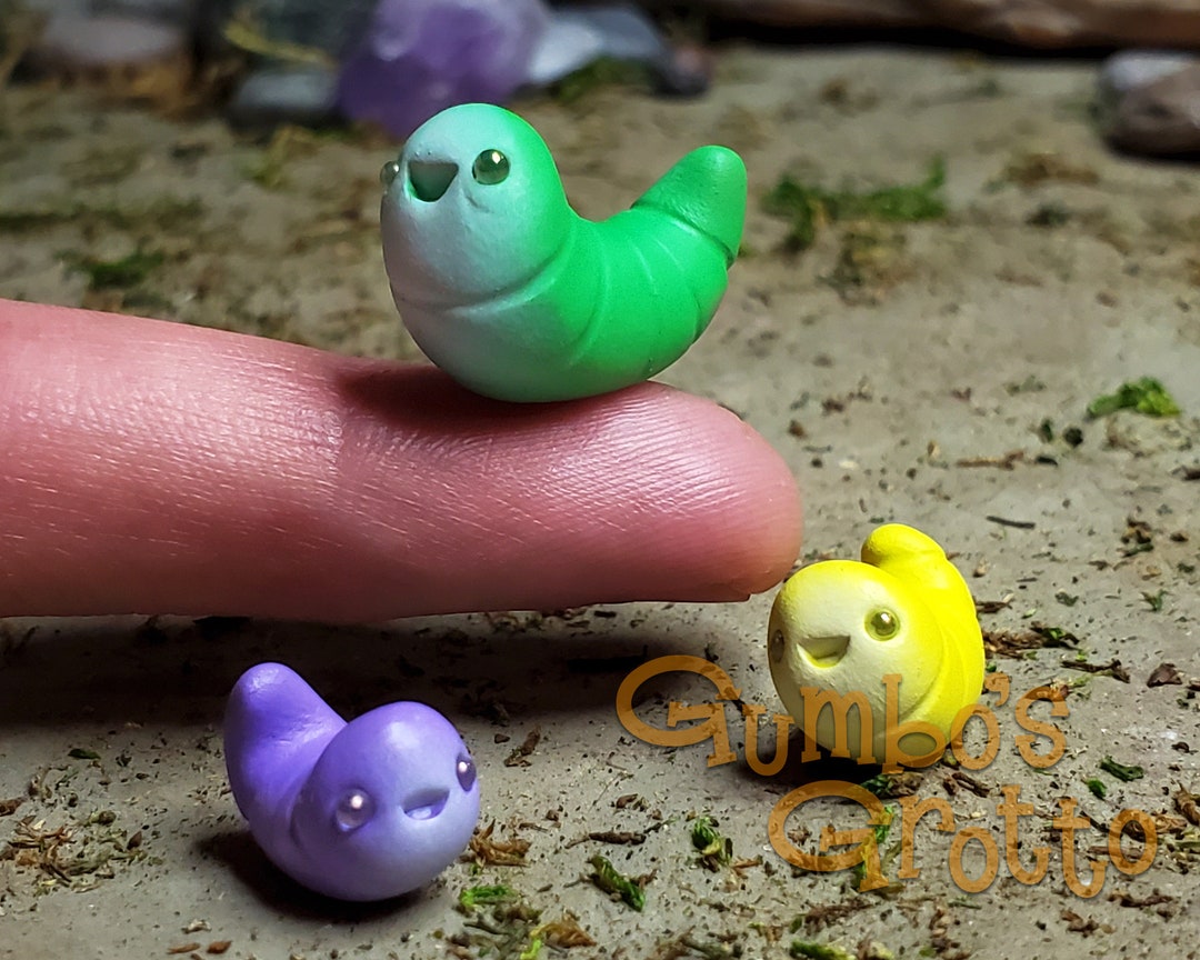 Handmade Polymer Clay Gumbo-grubs: Tiny Fantasy Creature Figurines - Etsy