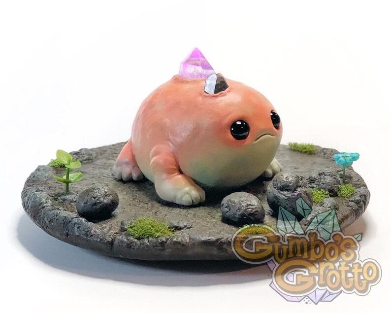 Scoosh Grotto Newt Figurine: Handmade Polymer Clay Fantasy Creature - Etsy