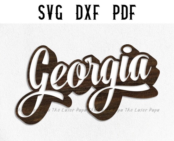 Georgia Plaque SVG / Laser Cut File / GLOWFORGE / Dxf / Pdf / | Etsy