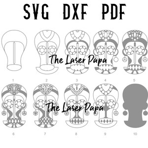 Laser Cut File - Skull African Mask Multilayer Mandala - SVG / Dxf ...