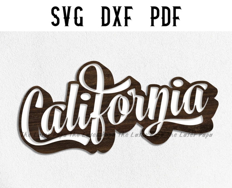 California Plaque SVG / Laser Cut File / GLOWFORGE / Dxf / Pdf - Etsy
