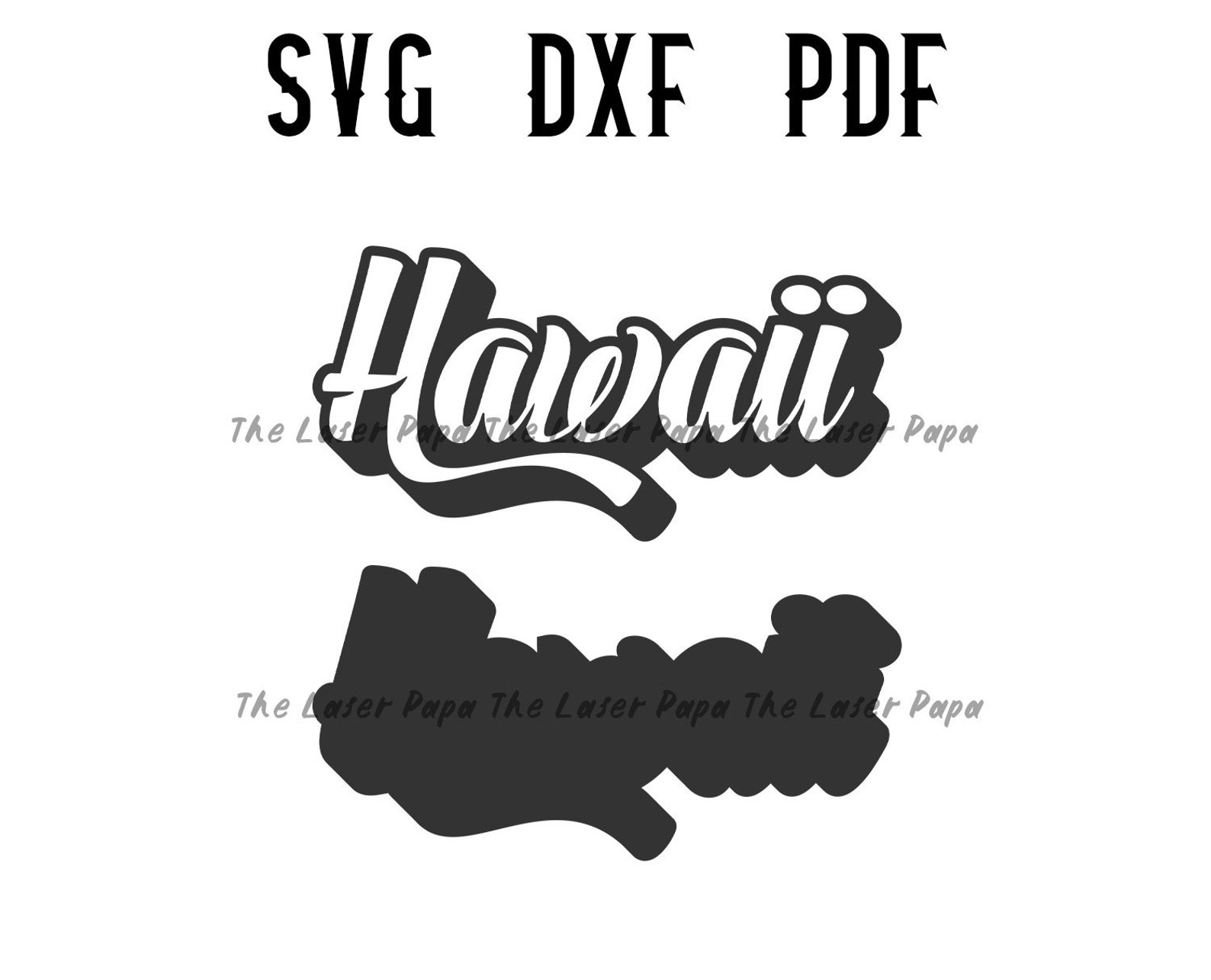 Hawaii Plaque SVG / Laser Cut File / GLOWFORGE / Dxf / Pdf / | Etsy